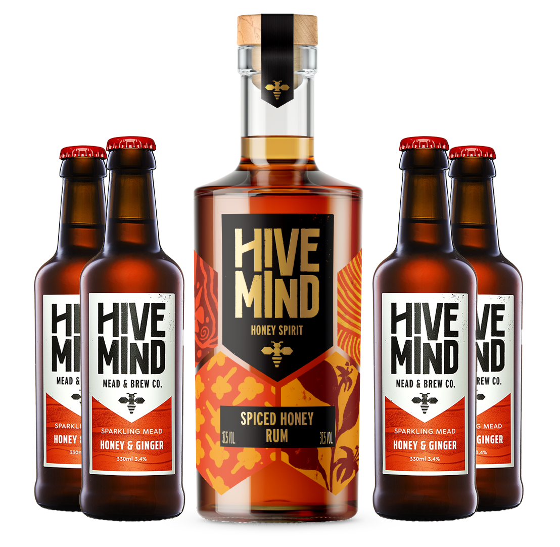 Honey Rum & 4 x Ginger Sparkling Mead Bundle - SPECIAL OFFER – Hive ...